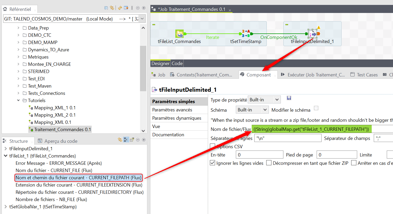 Traiter tous les fichiers d'un répertoire avec le composant tFileList