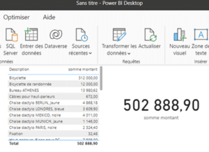 Création d’une mesure DAX dans power BI